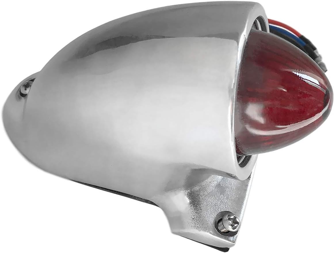 FATECIM Vintage Old School LED Custom Motorcycle Tail Light Electric ...