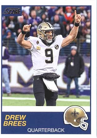 Amazon.com: 2019 Score Football #263 Drew Brees New Orleans Saints ...
