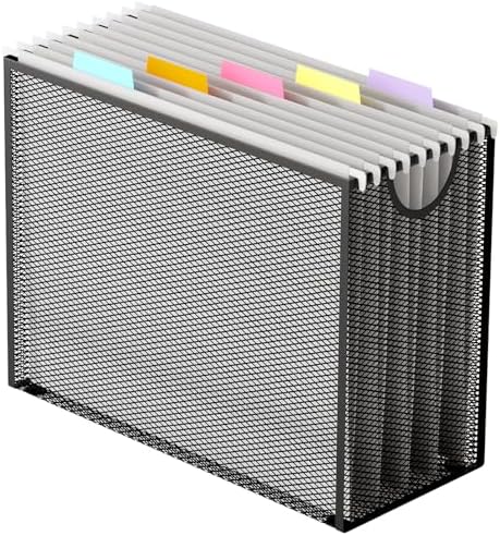 Amazon.com : VETUZA Hanging File Organizer with 5 Hanging Folders for ...