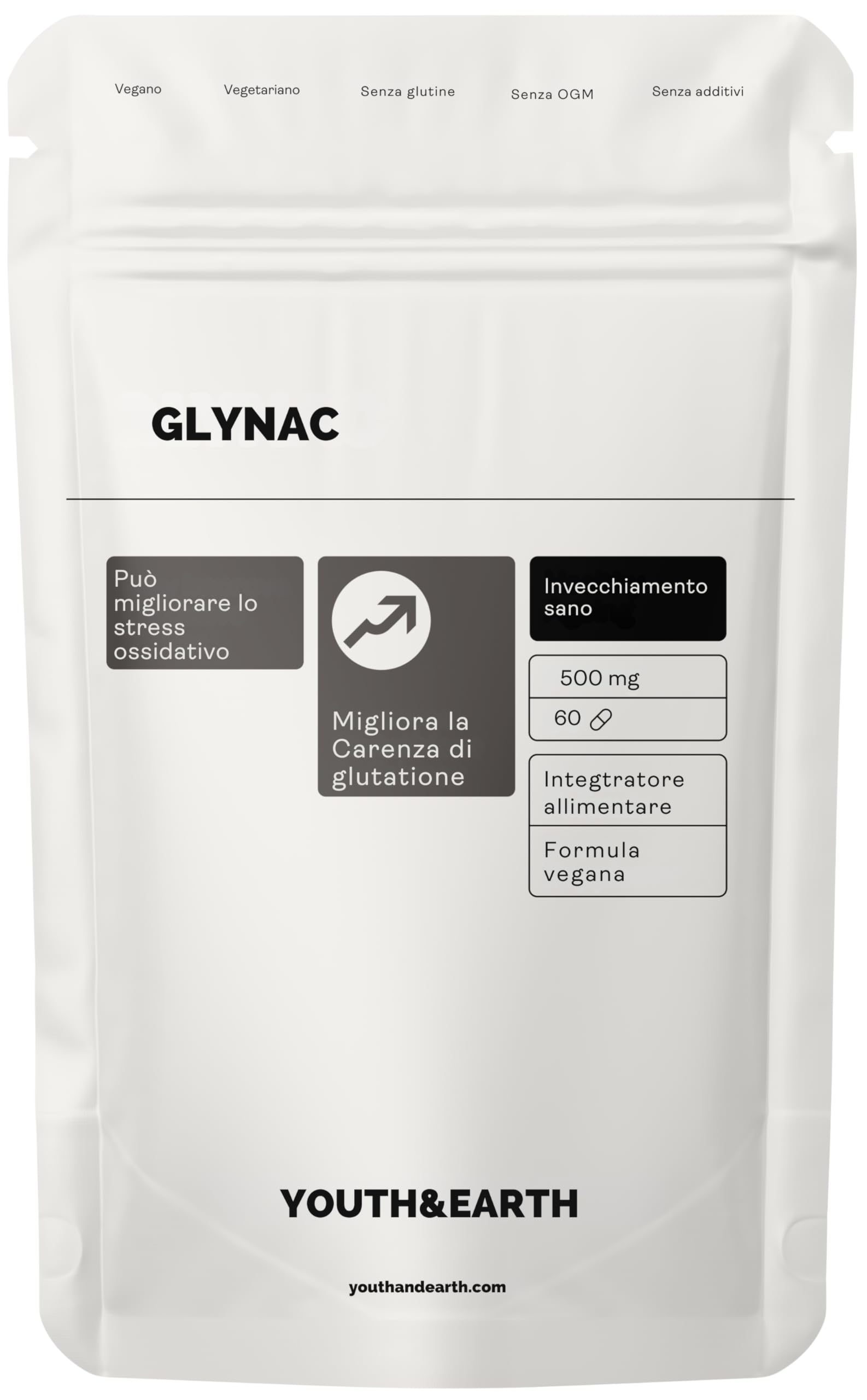 Youth & Earth Glynac Supplement | 500mg Vegan Glycine & Nac Supplement ...