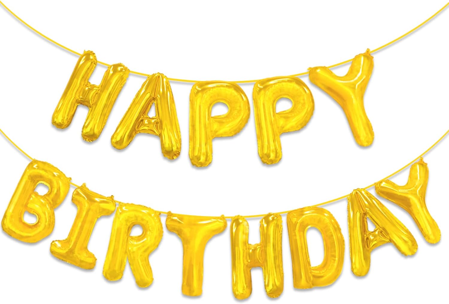 Gold Foil Happy Birthday Letter Balloon Banner for Australia | Ubuy