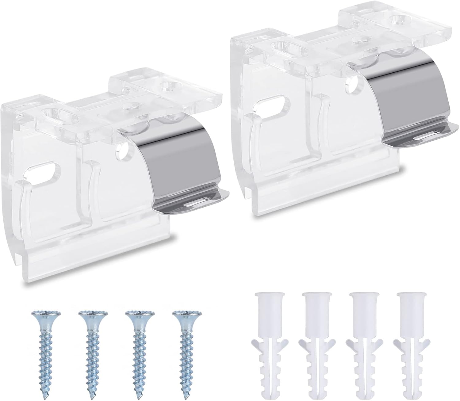 Amazon.com: 2 Pcs Cordless Shade Bracket 2 Pcs PVC Cordless Window ...