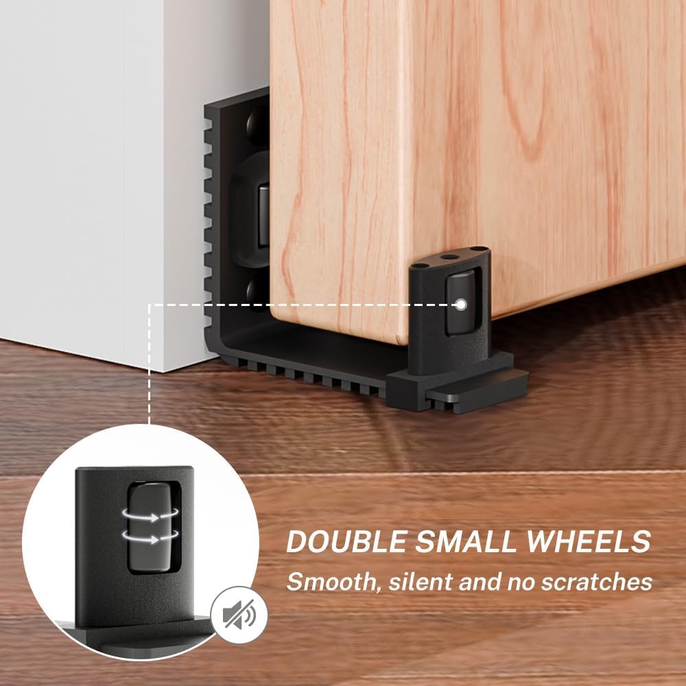 Snapklik.com : Sliding Barn Door Floor Guide Adjustable Double Small ...