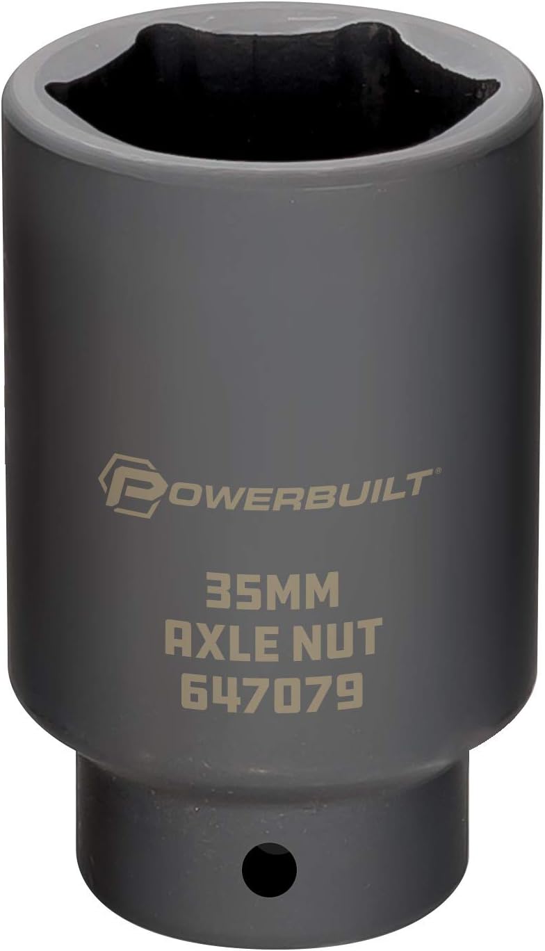 Amazon.com: Powerbuilt 35mm Axle Nut Socket, 1/2-Inch Drive, 6 Point ...