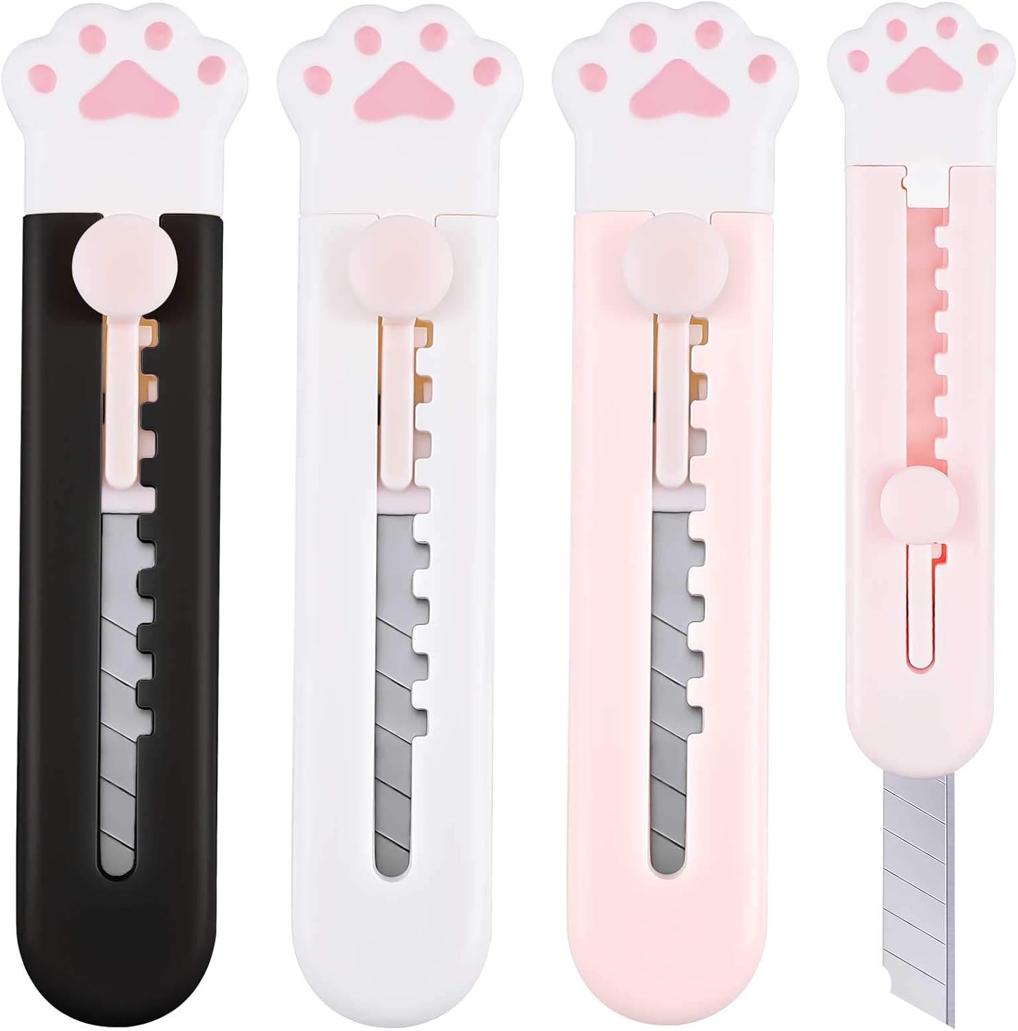 Honoson 6 Pcs Cute Box Cutter Utility Retractable Knives Cartoon Cat ...