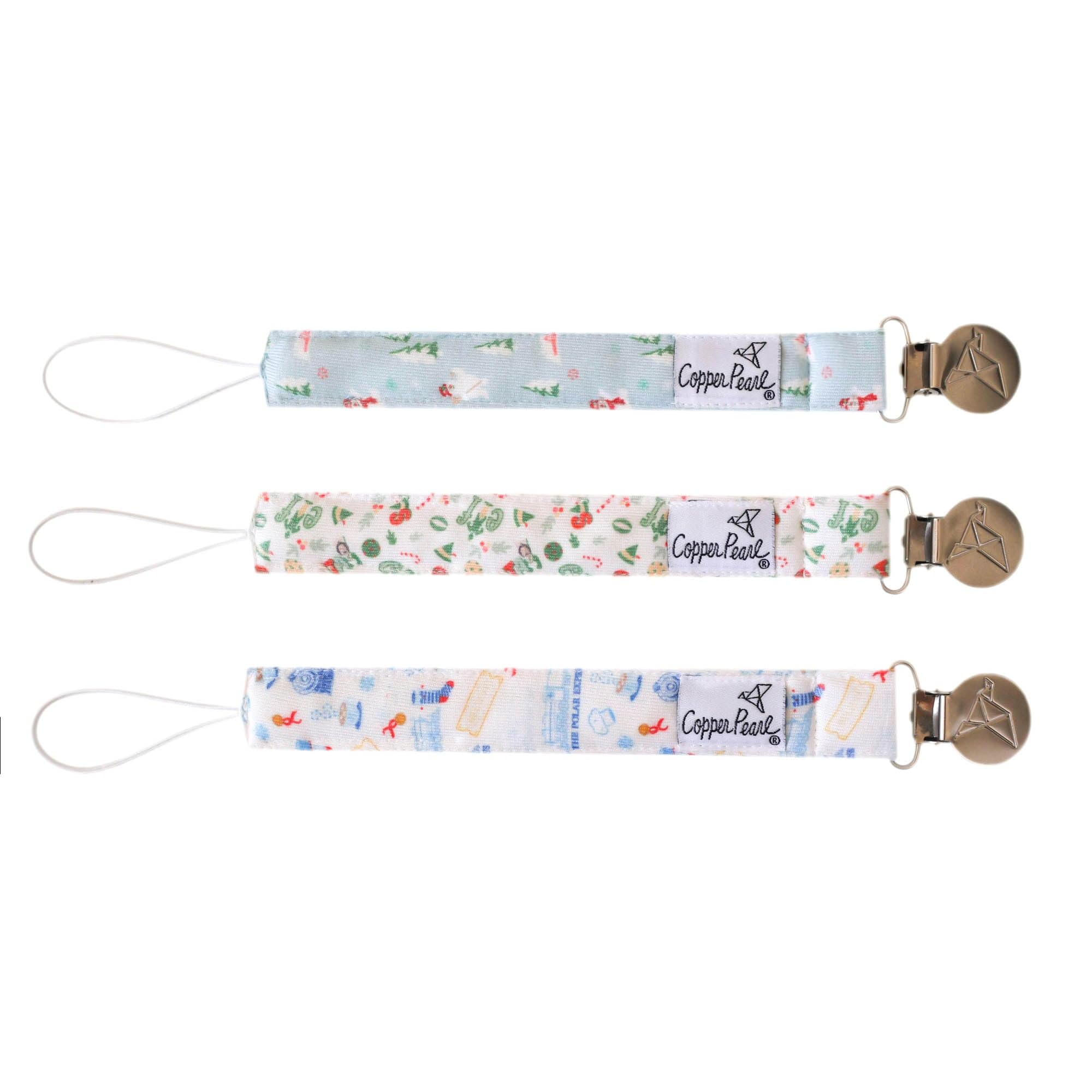 Amazon.com : Copper Pearl Pacifier Clip 3-Pack: Premium Knit Binky ...