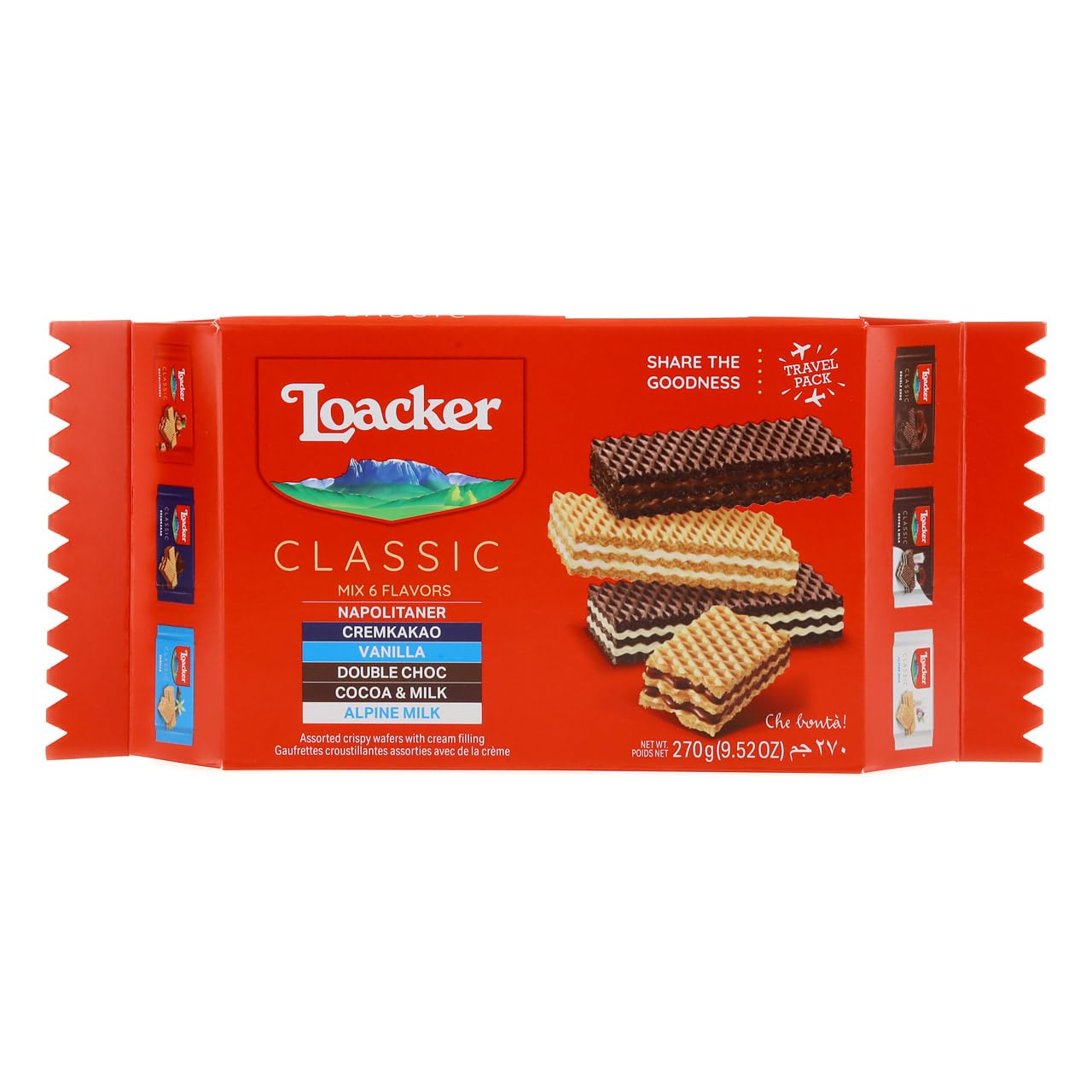 Amazon.com: Loacker 經典威化餅混合 - 優質什錦脆餅 - 多種包裝 - 榛子、巧克力、香草、雙巧克力、可可和牛奶 - 45 ...