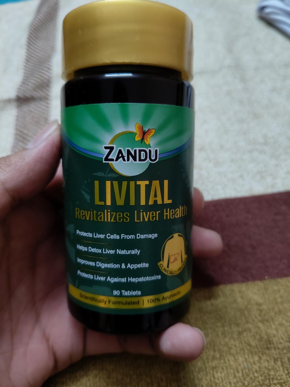 Buy Zandu Livital tablets |100% Ayurvedic Ingredients | Protects Liver ...
