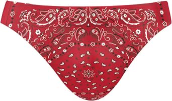 Red Bandana Print Traditional Asian Elements Paisley Floral Flowers Men ...