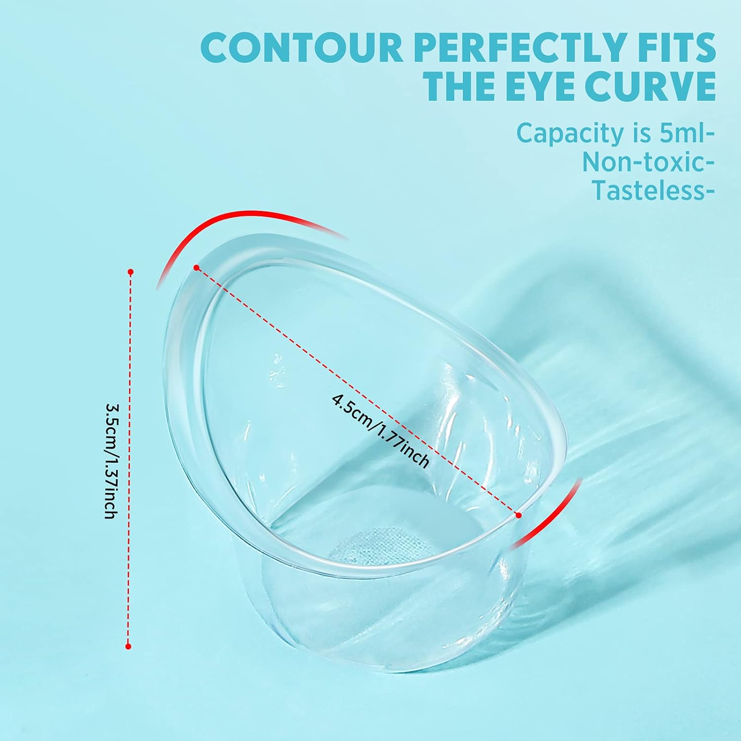 15 Piece Eye Wash Cup Plastic Disposable Eye Flush Cups Transparent Eye ...