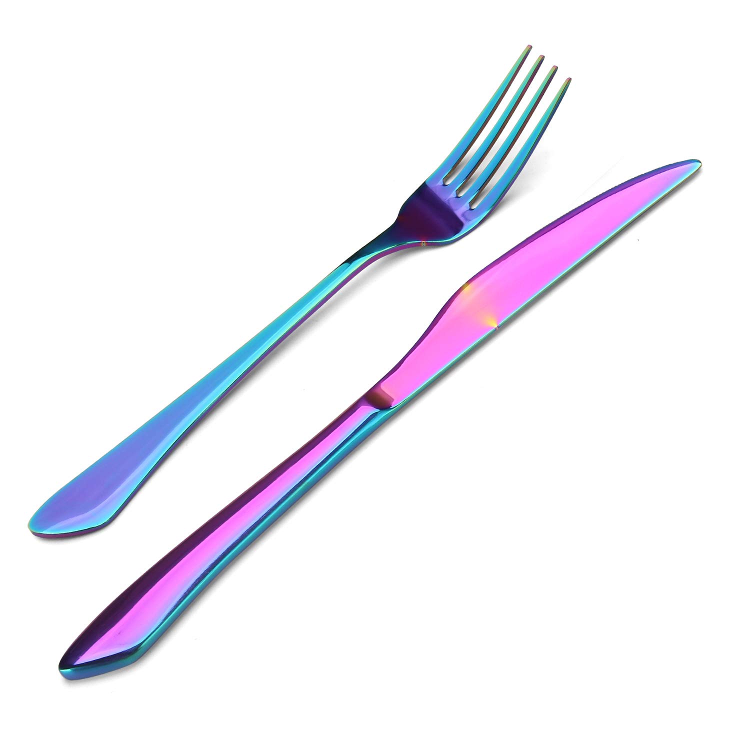 Snapklik.com : Rainbow Silverware Set, 20-Piece Stainless Steel ...