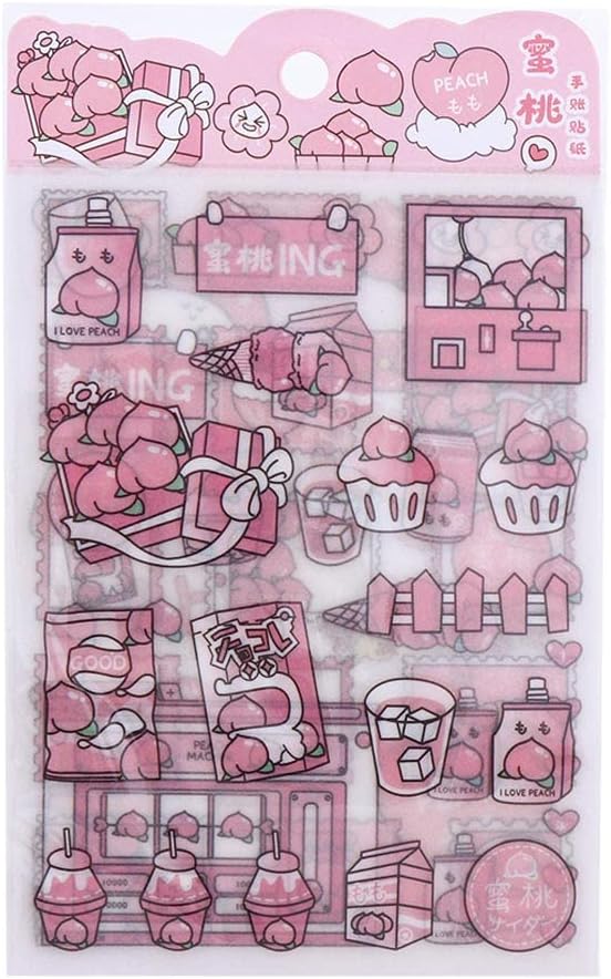 Amazon.com: Cute Pink Stickers for Water Bottles, Kawaii Aesthetic ...