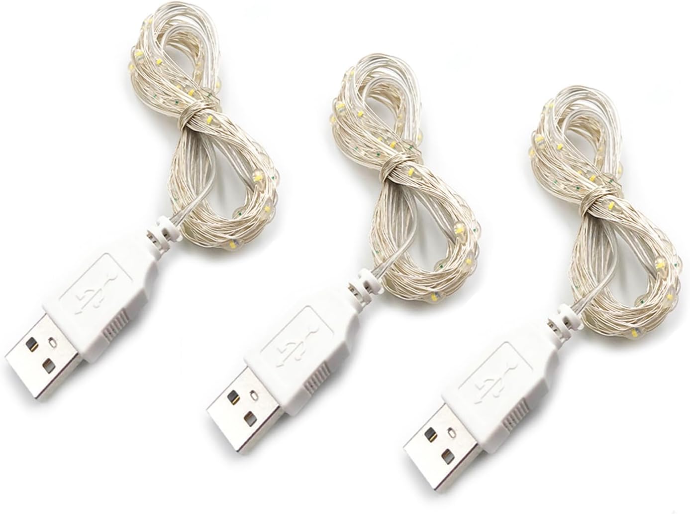 Amazon.com: BQZYX+ 3 Pack USB Fairy Lights USB Powered String Lights ...