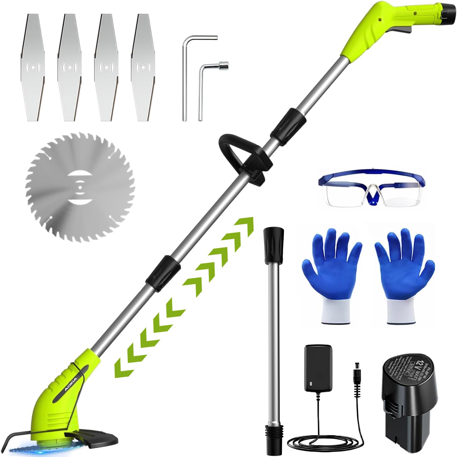 Amazon.com : Weed Wacker Cordless,2000mah Battery Operated Weed Trimmer ...