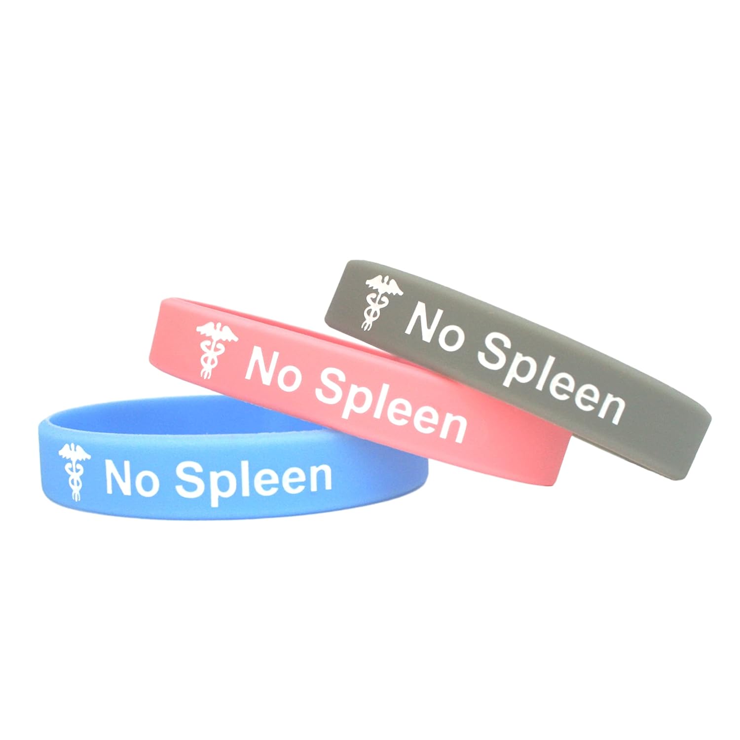 No Spleen wristbands medical alert ID bracelets. No Spleen silicone ...