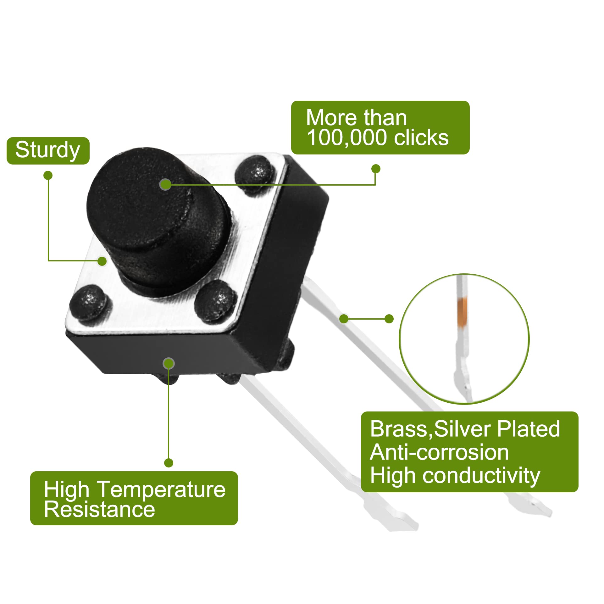 Snapklik.com : Chanzon Tactile Tact Push Button Switch 6x6 X 6mm Micro ...