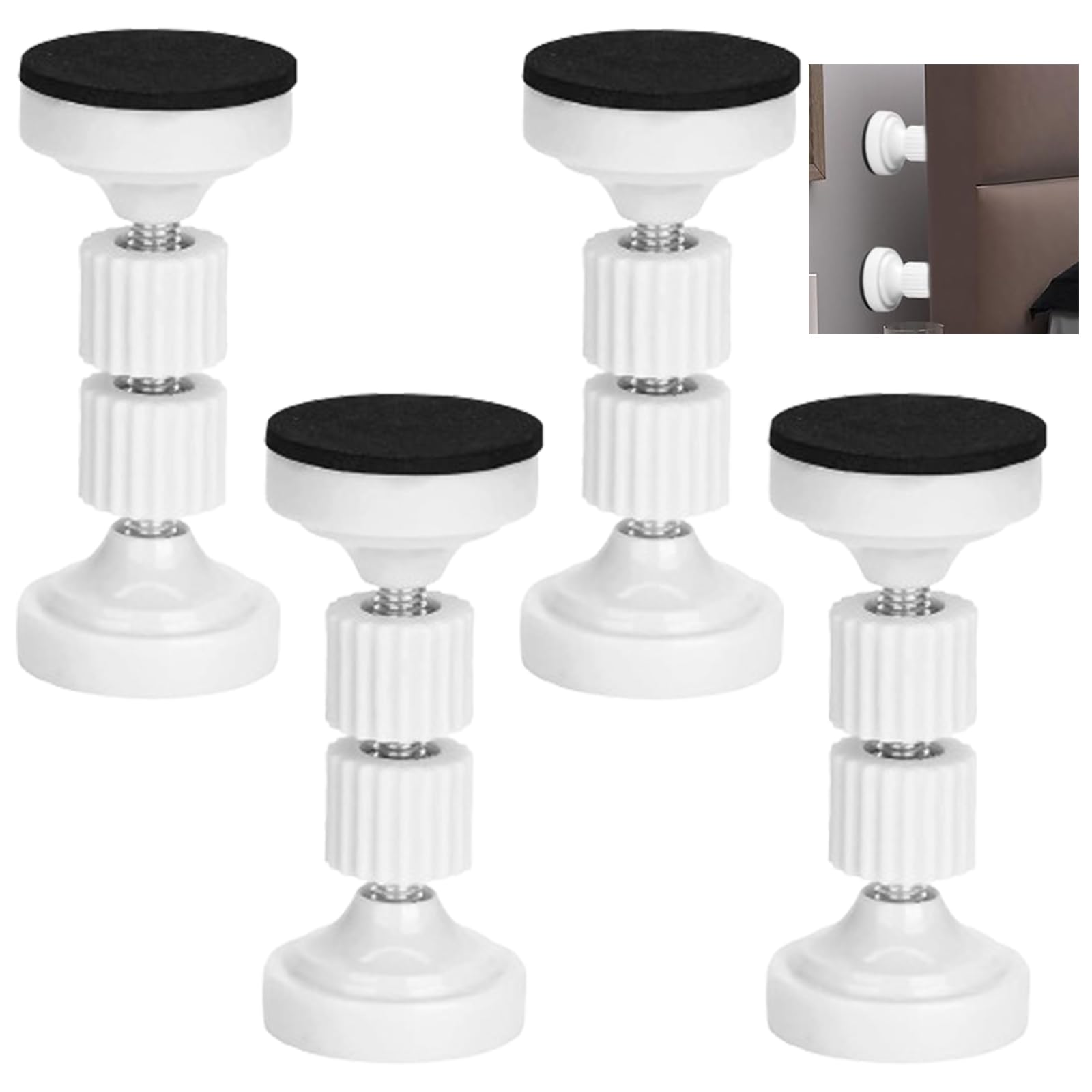 Gruvox 4PCS Headboard Stoppers,Bed Stoppers Adjustable Threaded Bed ...