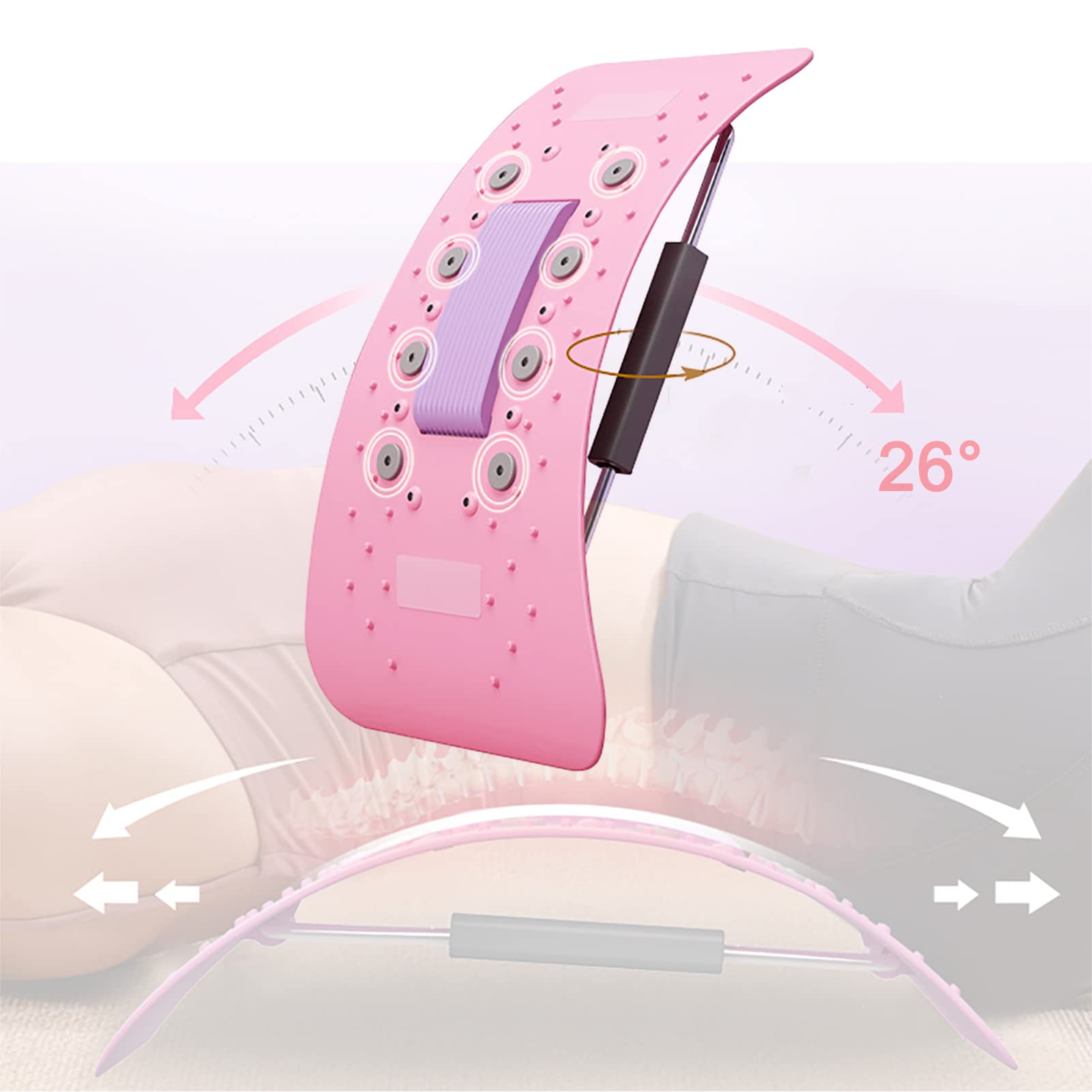 Buy Back Stretcher,Lower Back Pain Device with 18 Magnetic Cores,Multi ...