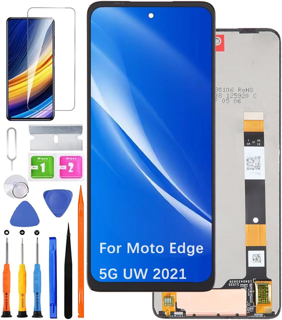 Amazon.com: HLYGZX Screen Replacement for Motorola Moto Edge 5G UW 2021 ...