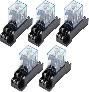 Amazon.com: 5 Sets MY2NJ HH52P DC 12V 24V 36V 48V 1100V 220V Relay Mini Electromagnetic Relay 8 ...