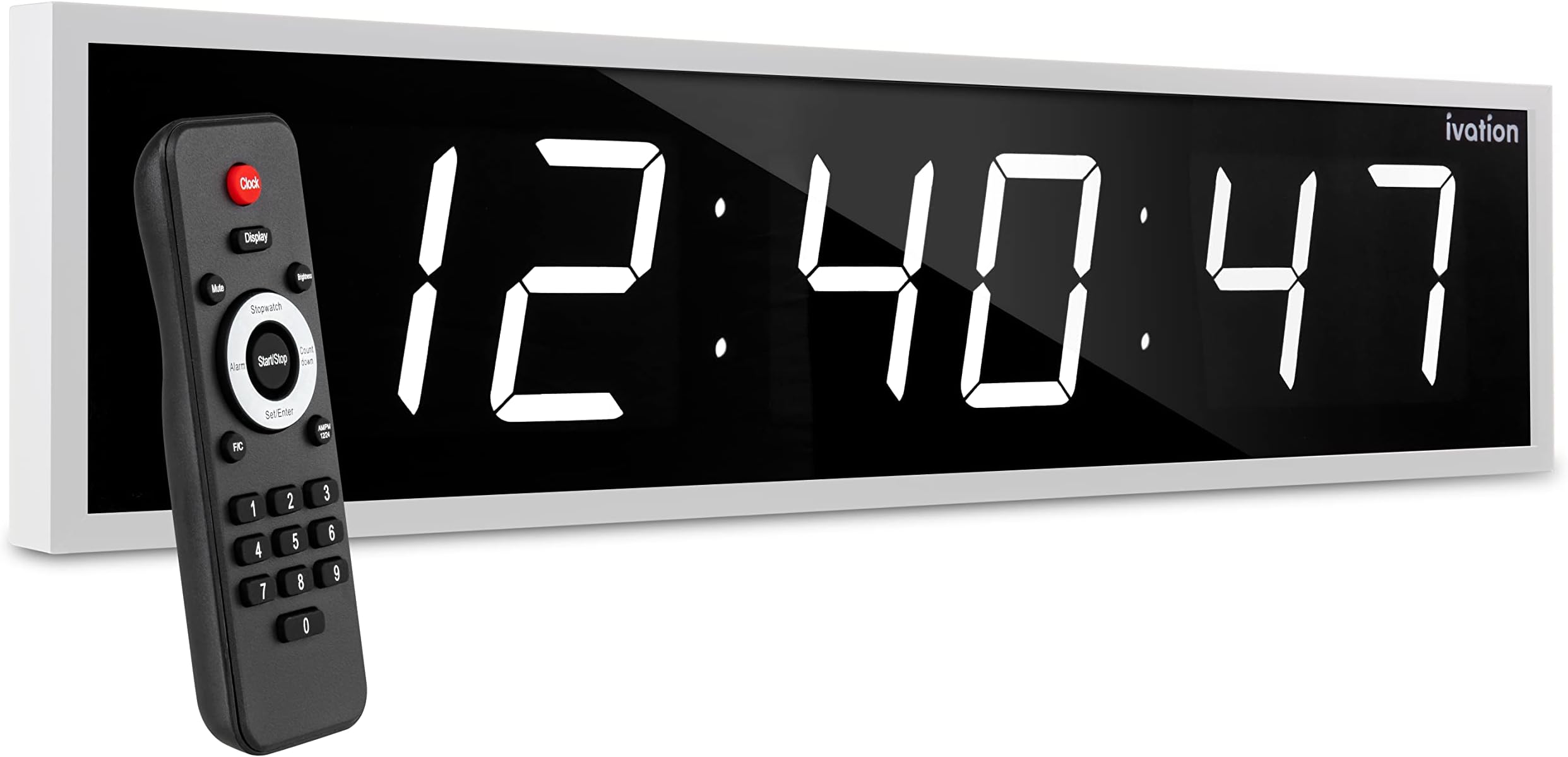 Amazon.com: Ivation Huge Large Big Oversized Digital LED Clock - Shelf ...