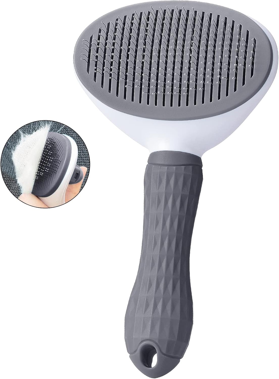 Feeko Dog Brush Pet Grooming Brush Slicker Dog Comb Self Cleaning Brush ...