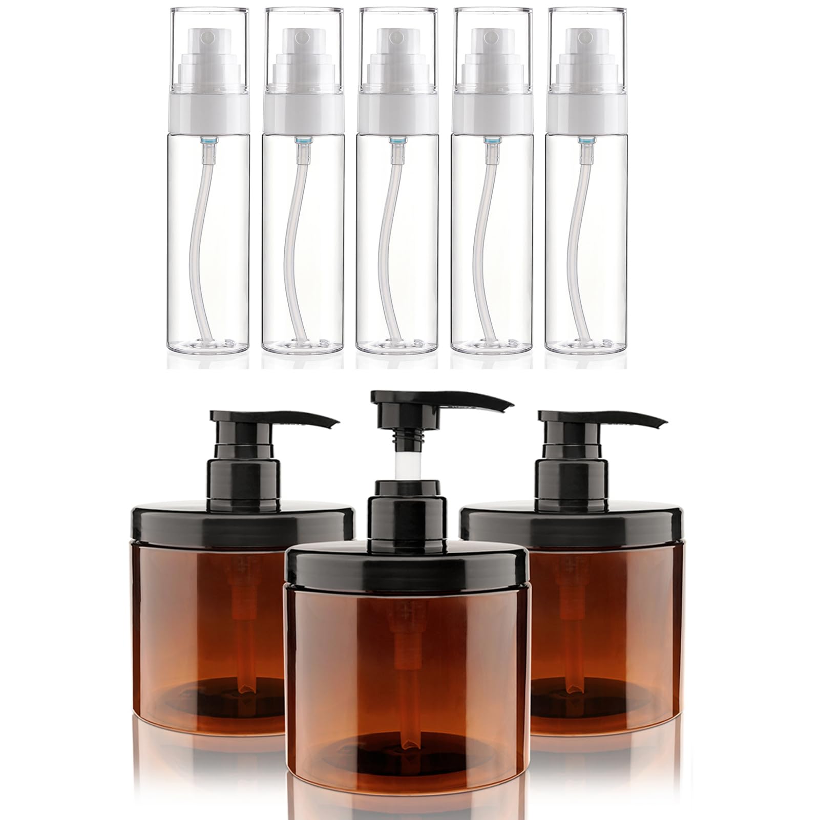 Amazon.com: Hethyo Fine Mist Spray Bottle Plastic Spray Bottles 2oz/60ml 5 Pack Pump Bottle ...