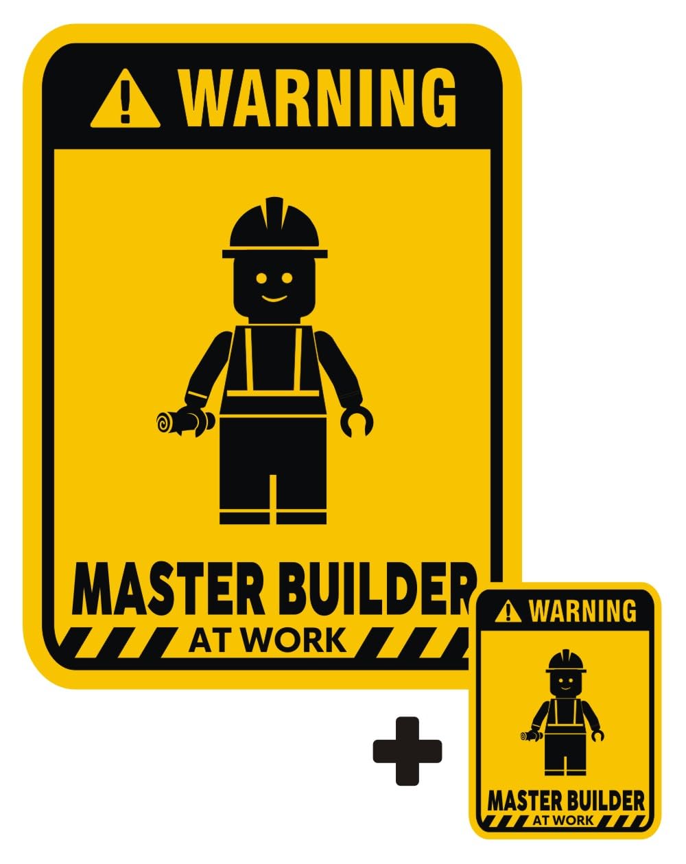Amazon.com: EppoBrand 2pcs Warning Master Builder at Work Toy Buddy ...