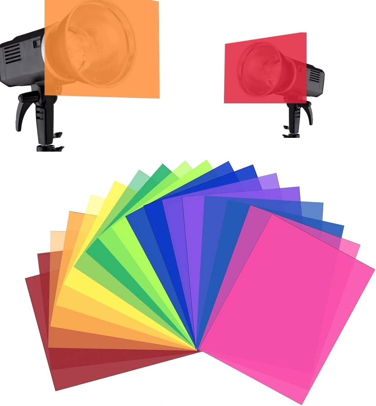 CAEEKER 22 PCS Correction Gel Light Filter Colored Overlays ...