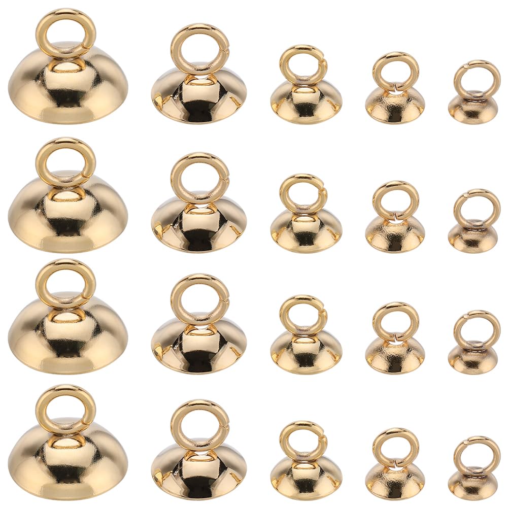 Amazon.com: SUNNYCLUE 1 Box 100Pcs Bead Cap Pendants Bead Cap Bail ...