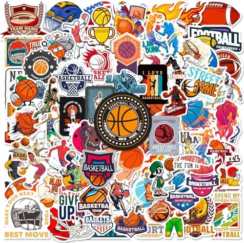 Amazon.com: Stickers for Kids, Football and Basketball Mixed Colorful ...