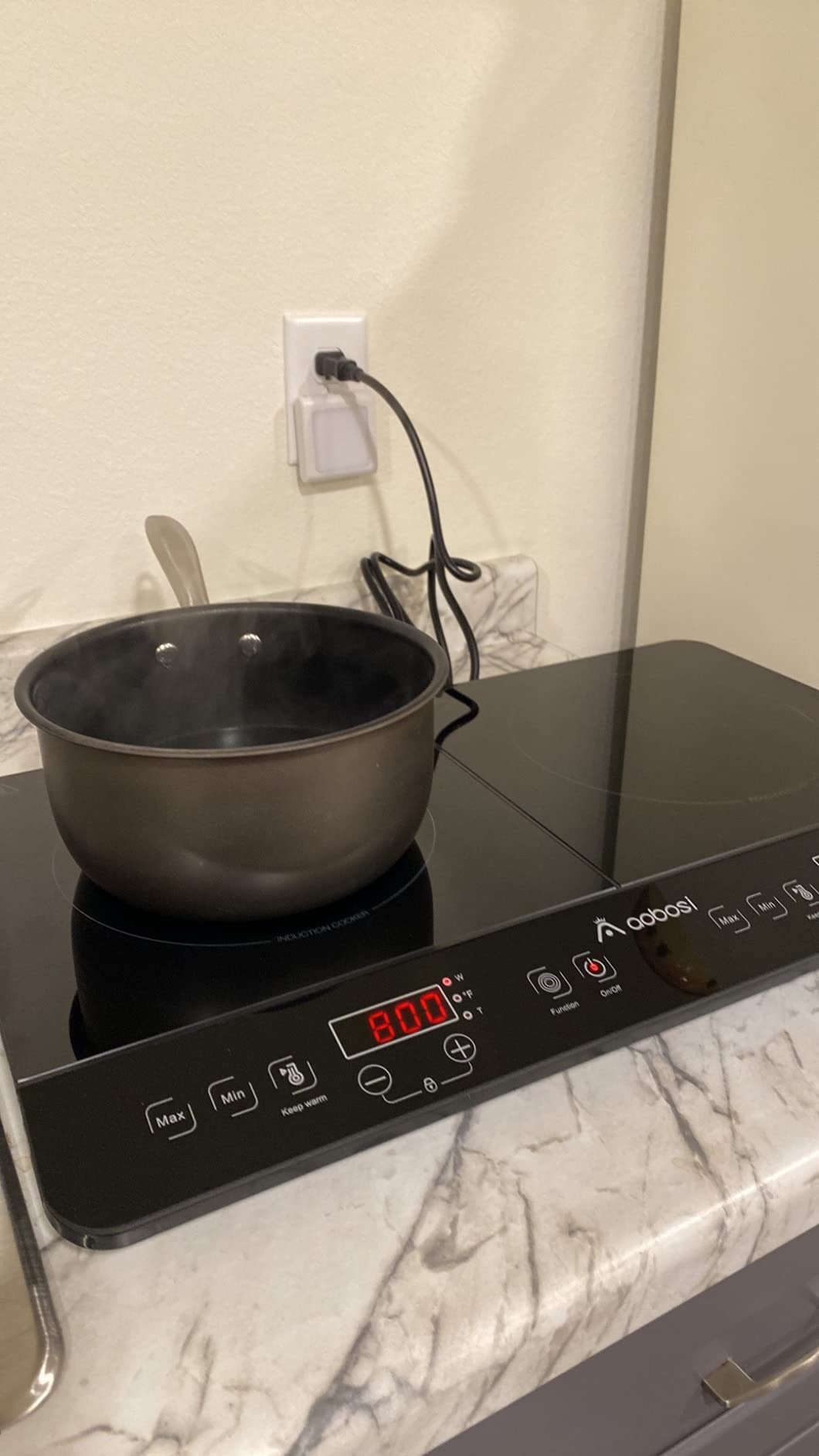 $28/mo - Finance Aobosi Double Induction Cooktop Burner with 240 Mins ...