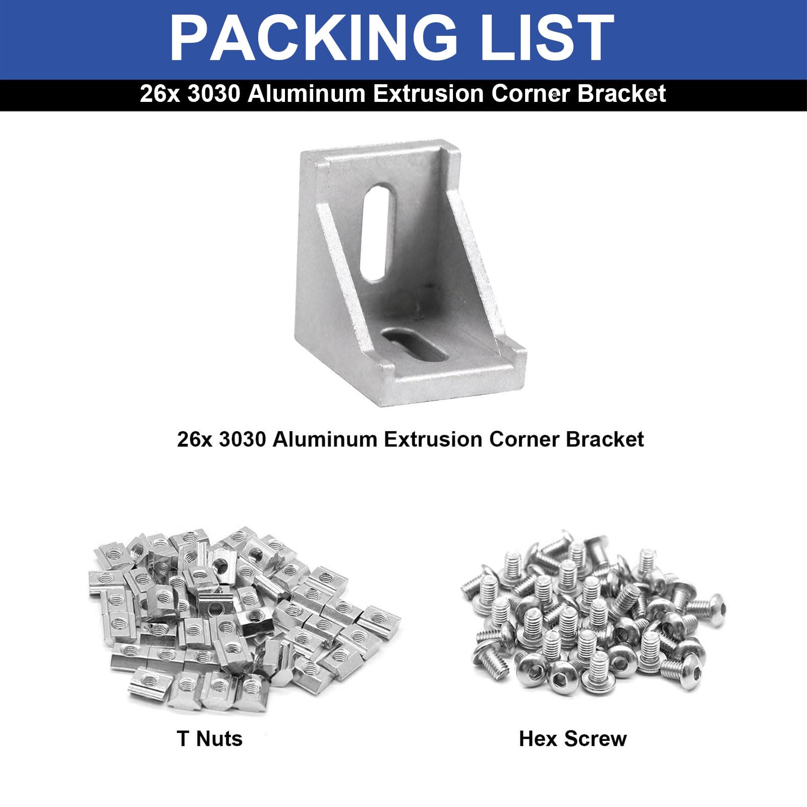 Snapklik.com : SeekLiny 26pcs 3030 Bracket Corner Angel Connector ...