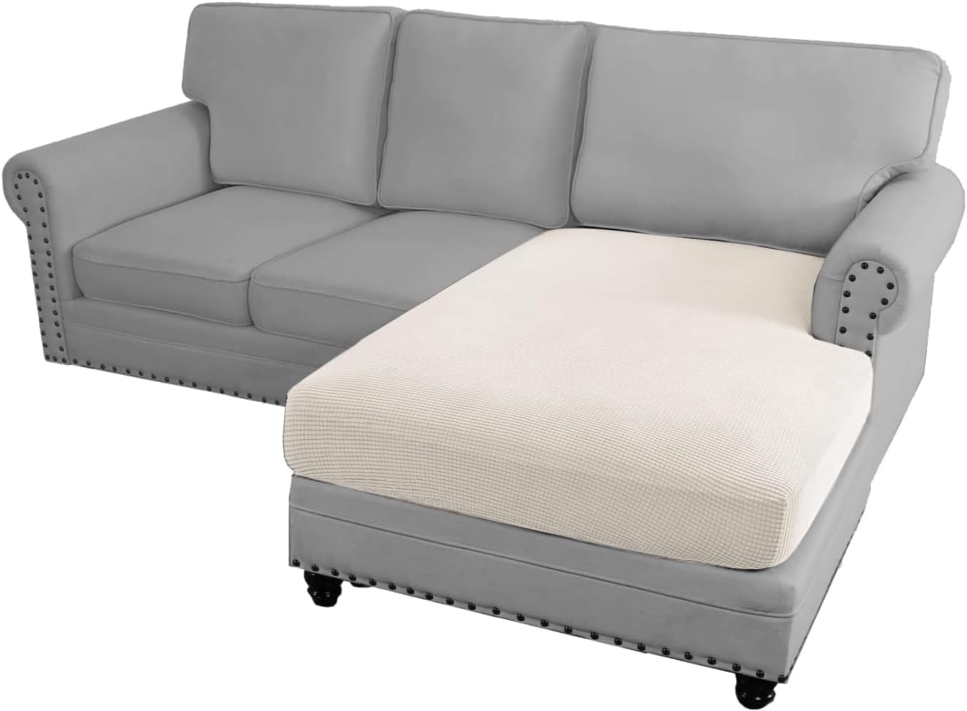 Amazon.com: H.VERSAILTEX Sectional Couch Covers 1 Piece Chaise ...