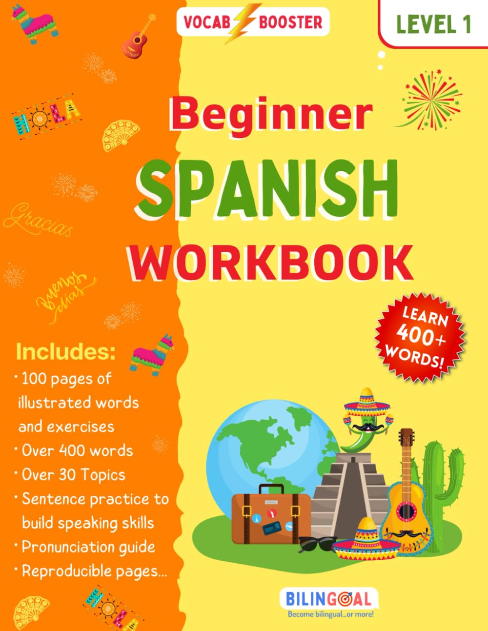 Beginner Spanish Workbook: Learn over 400 words! Level 1: Diouri, Imane ...