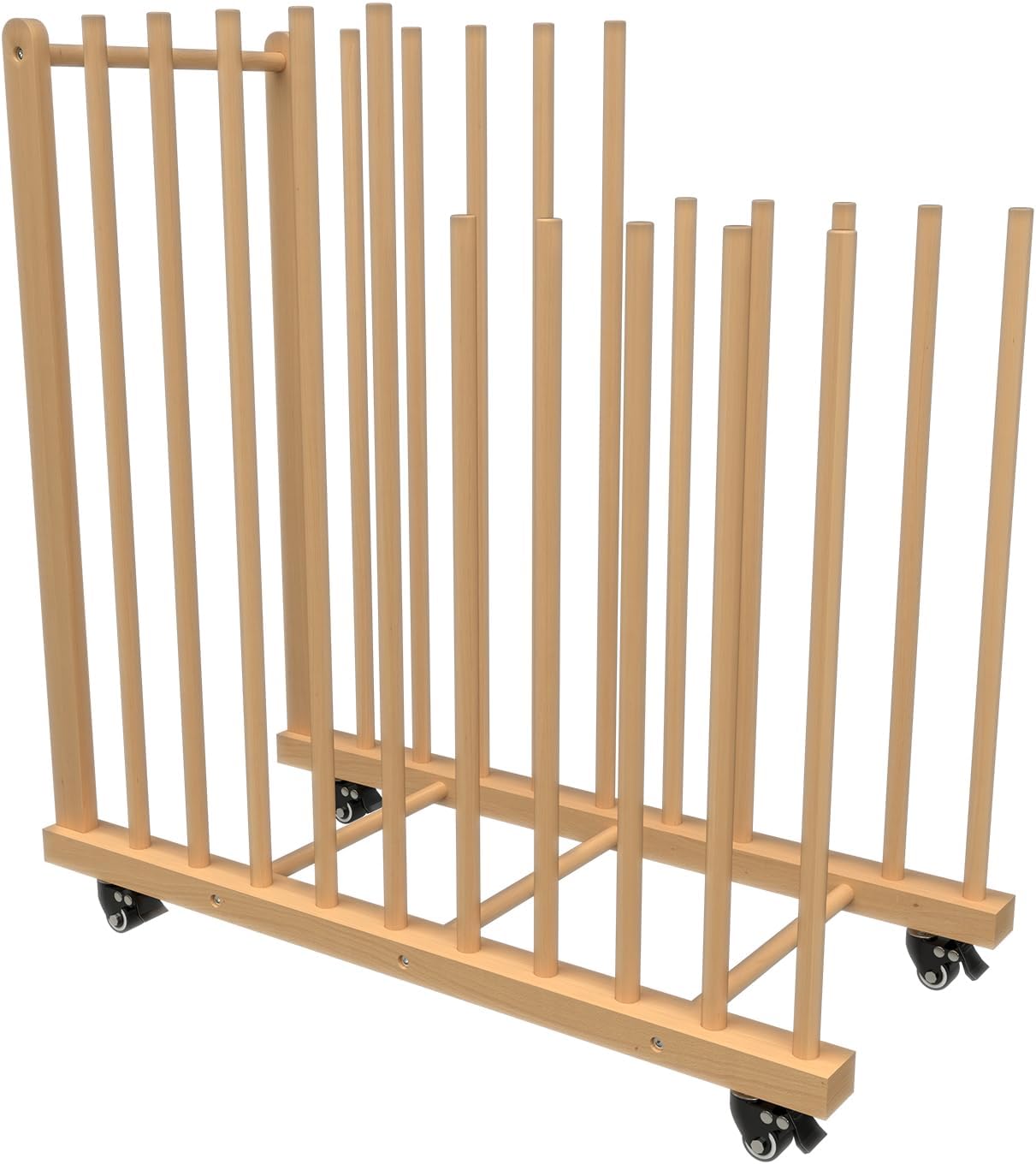 Amazon.com: LEJITEKK Art Storage Rack with Handle&Caster Wheels,Wooden ...