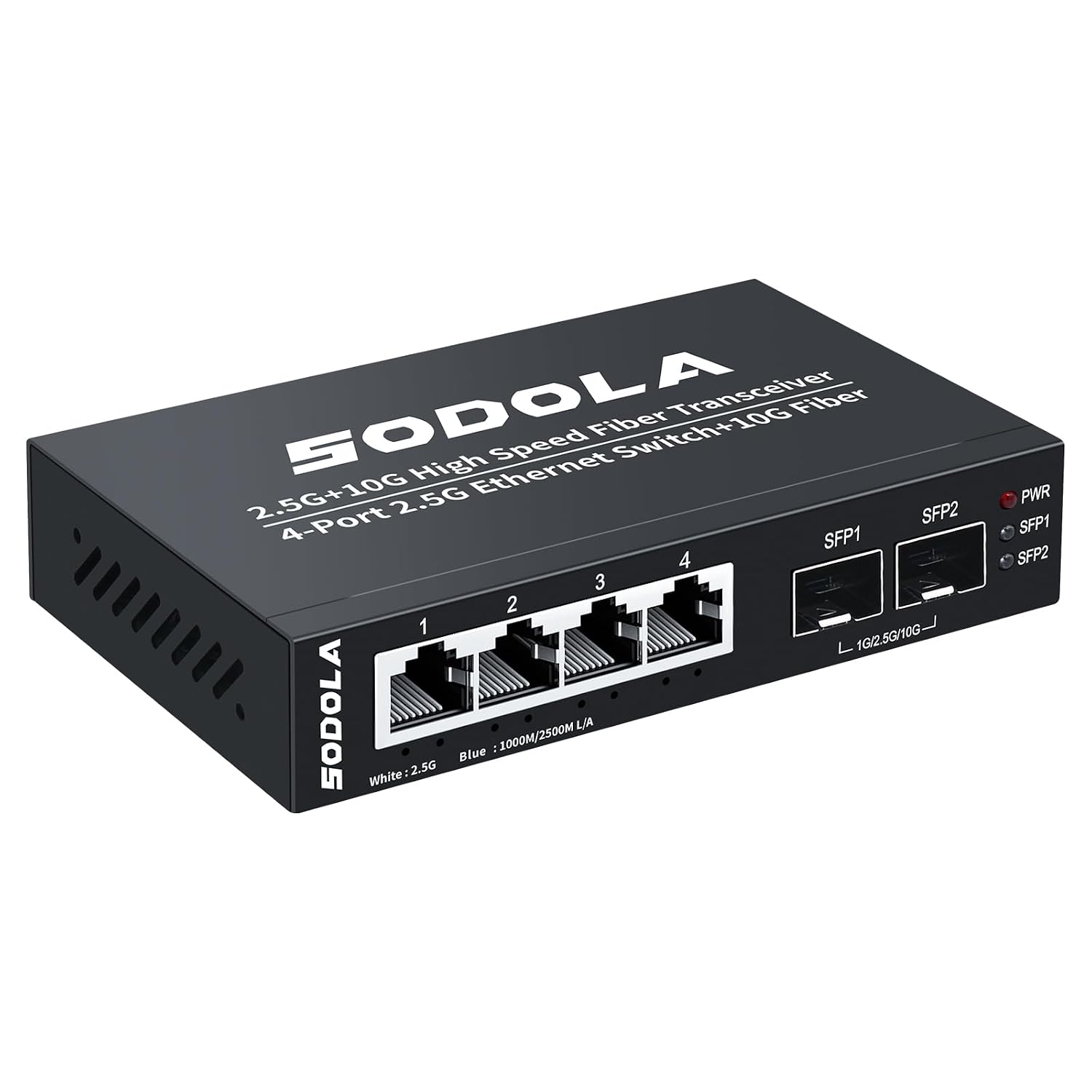 SODOLA 12 Port 2.5G Umanaged Ethernet Switch,10X 2.5GBASE-T Ports,2X ...