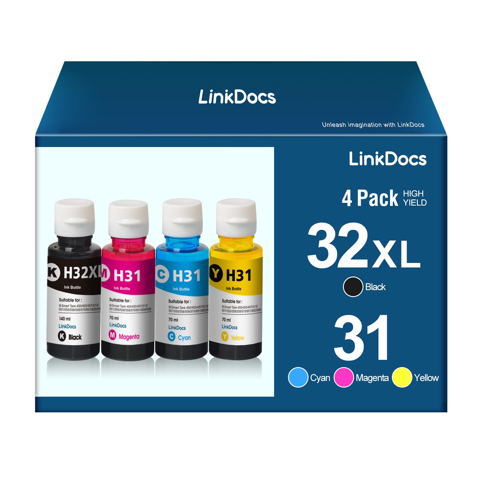 Aazon.co: Topcolor 31 32XL Ink Bottle Set Replaceent For HP Sart