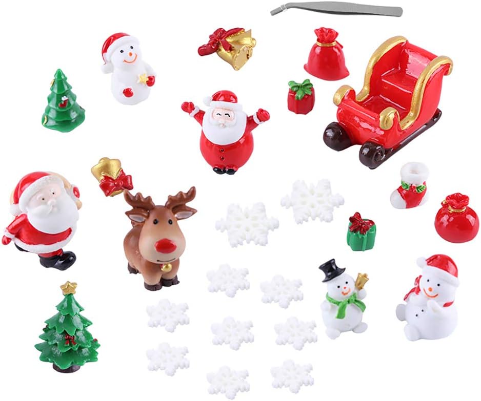 Amazon.com: BBTO 45 Pcs Miniature Christmas Figures for Crafts Mini ...