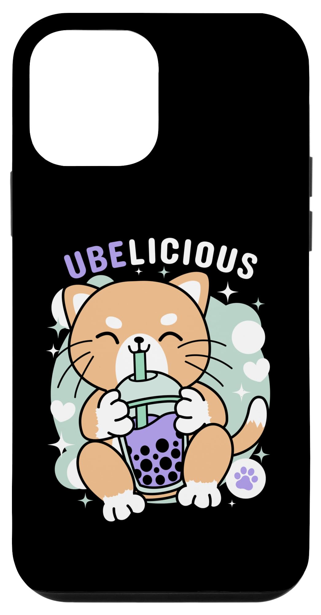 iPhone 12 mini Ube Boba Cute Kawaii Cat Tea Anime Ube Ubelicious Bubble ...