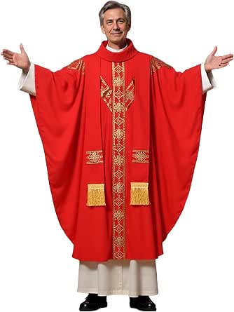 Amazon.com: ANDHOM Clergy Elegance Church Vestments for Catholic ...