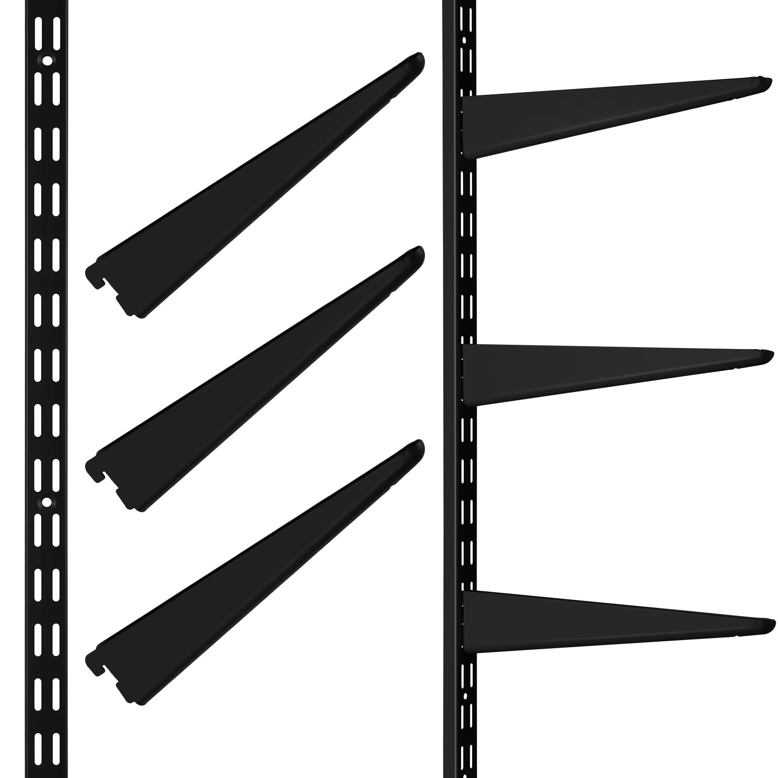 Amazon.com: Colingmill 2 Pcs Twin Rail Upright Wall Shelving System 25 ...