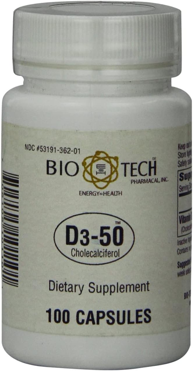 Amazon.com: BioTech Pharmacal - D3-5 (5,000 IU) (500 Tablets) : Health ...