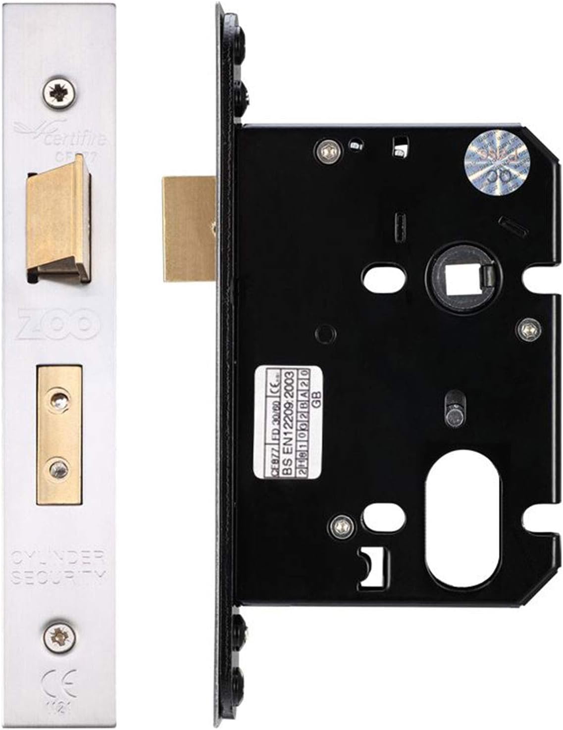 Oval Profile Sash Lock - 76mm - Stainless Steel Forend and Strike ...