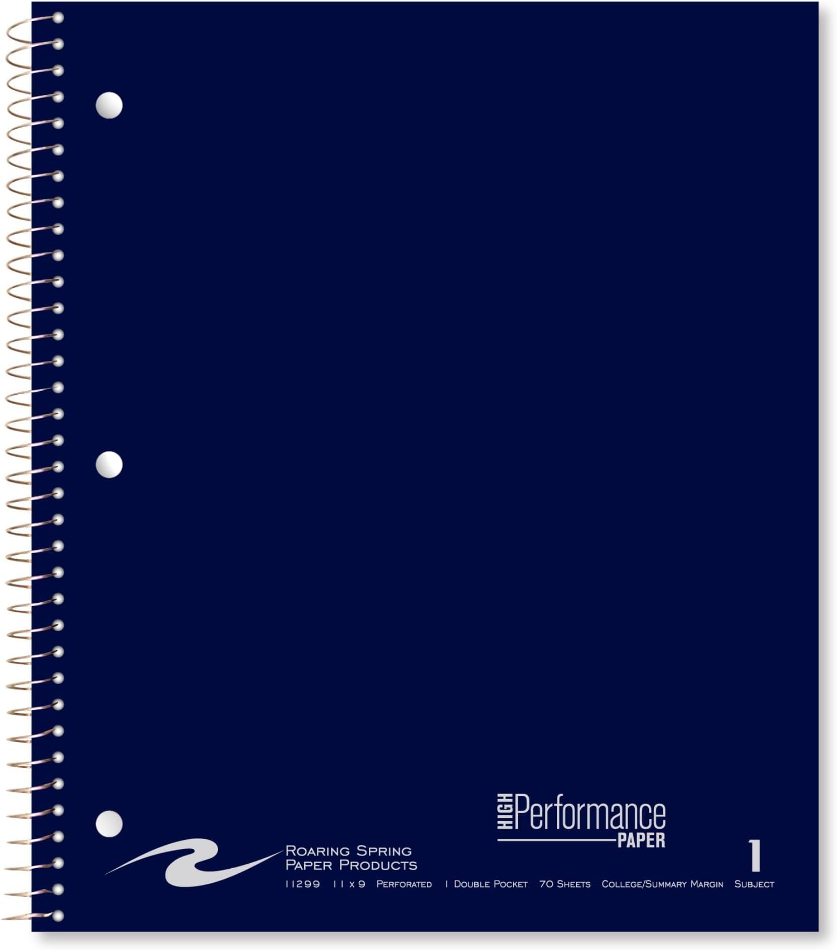 Amazon.com : ROARING SPRING Premium College Ruled Five Subject Spiral ...