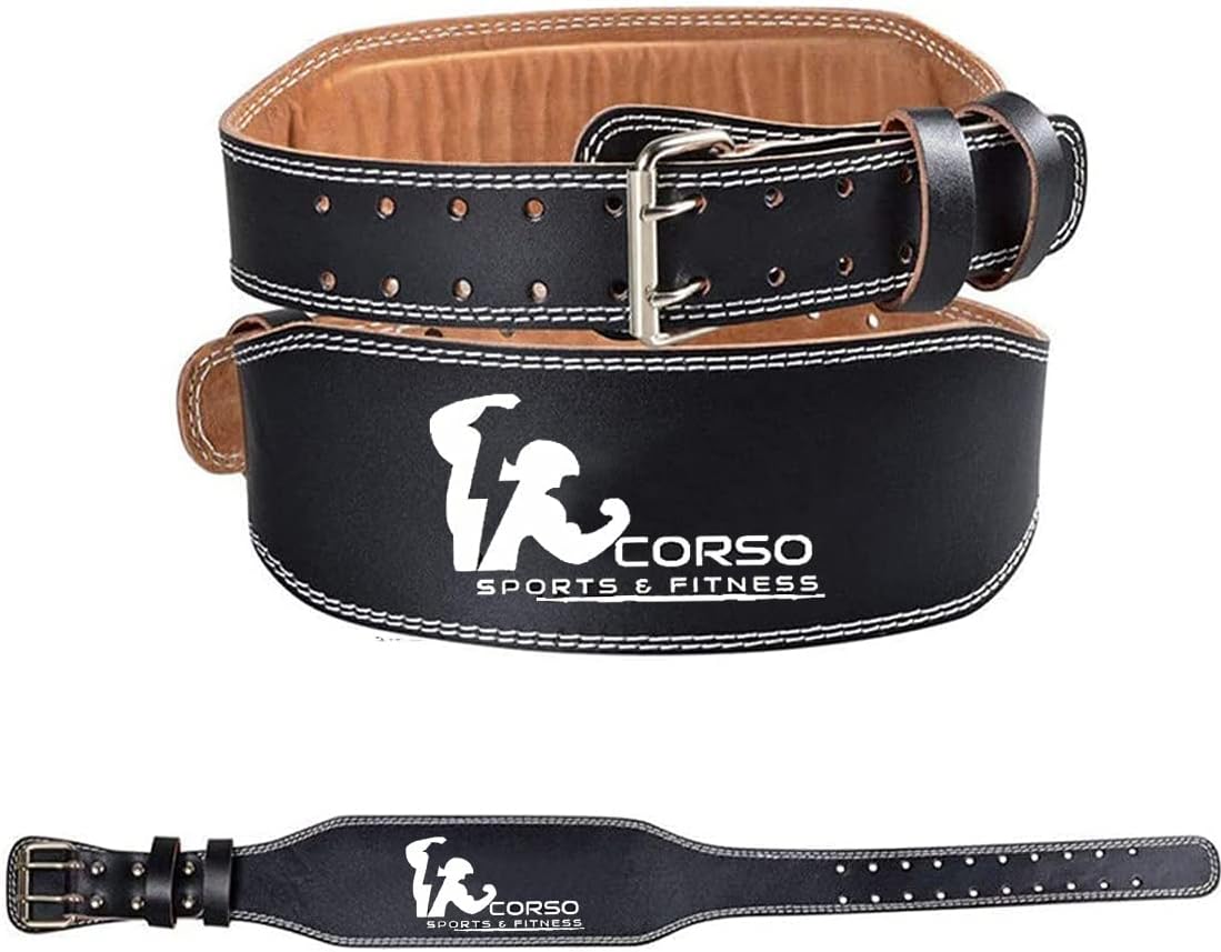 Buy XSAW Unisex Genuine Leather Weight Lifting Belt Body Fitness Gym ...