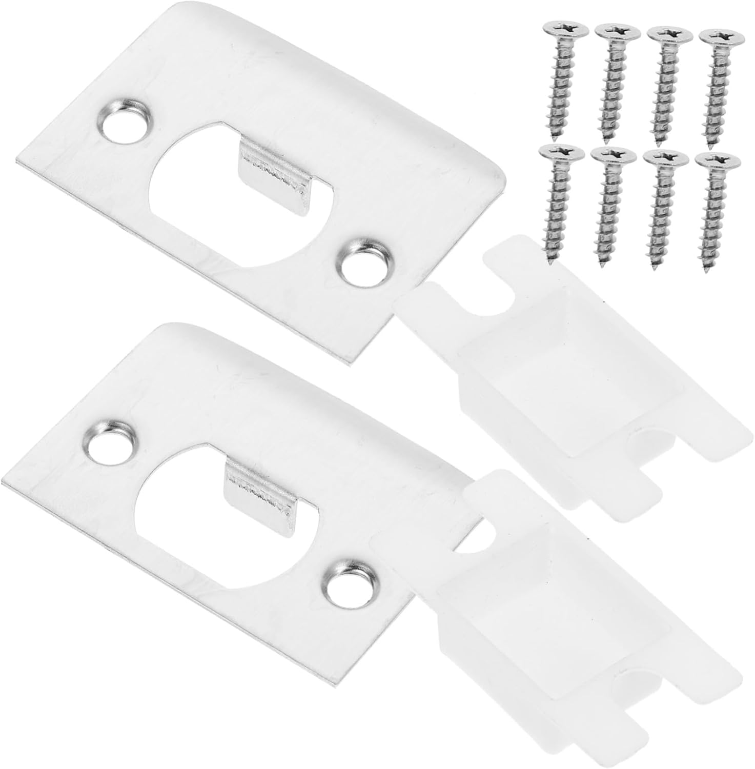 Amazon | Mobestech 2セット デッドボルトカバー ドアストライクプレート ドアホールフィラープレート 穴埋め材 屋外ドア用ストライクプレート ドアカバー デッドボルト取り付け ...