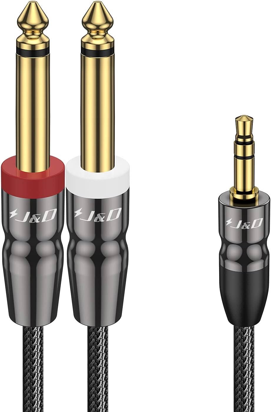 2 x 1/4" inch Jack to 3.5mm Stereo Mini Jack Lead Cable 1.5m 5ft ...