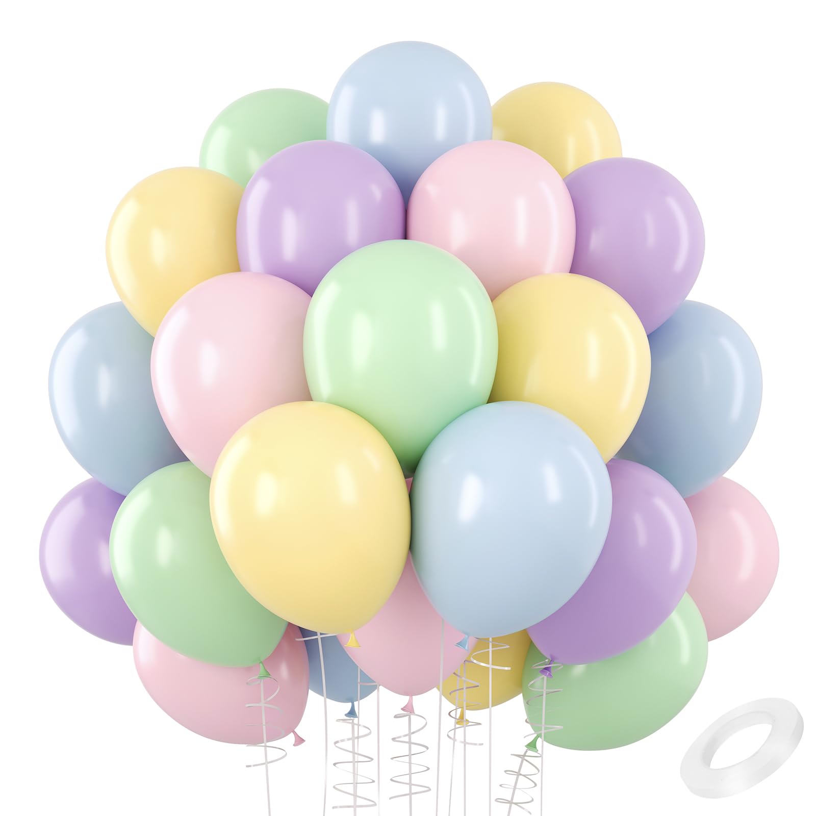 Snapklik.com : 110 Pack Pastel Balloons 12 Inch Latex Party Balloons
