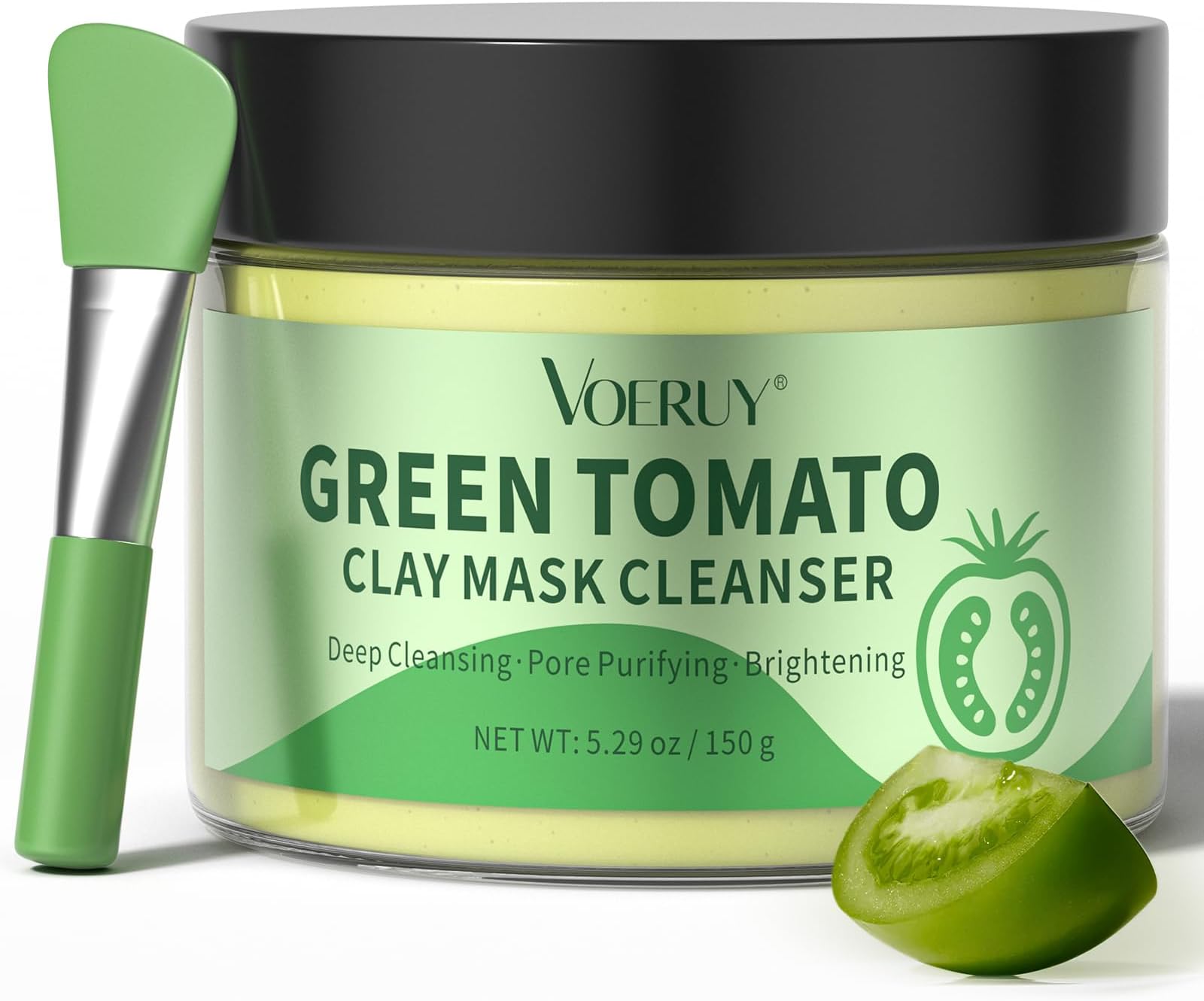Amazon.com : VOERUY Green Tomato Clay Mask, 2-in-1 Clay Mask Cleanser ...